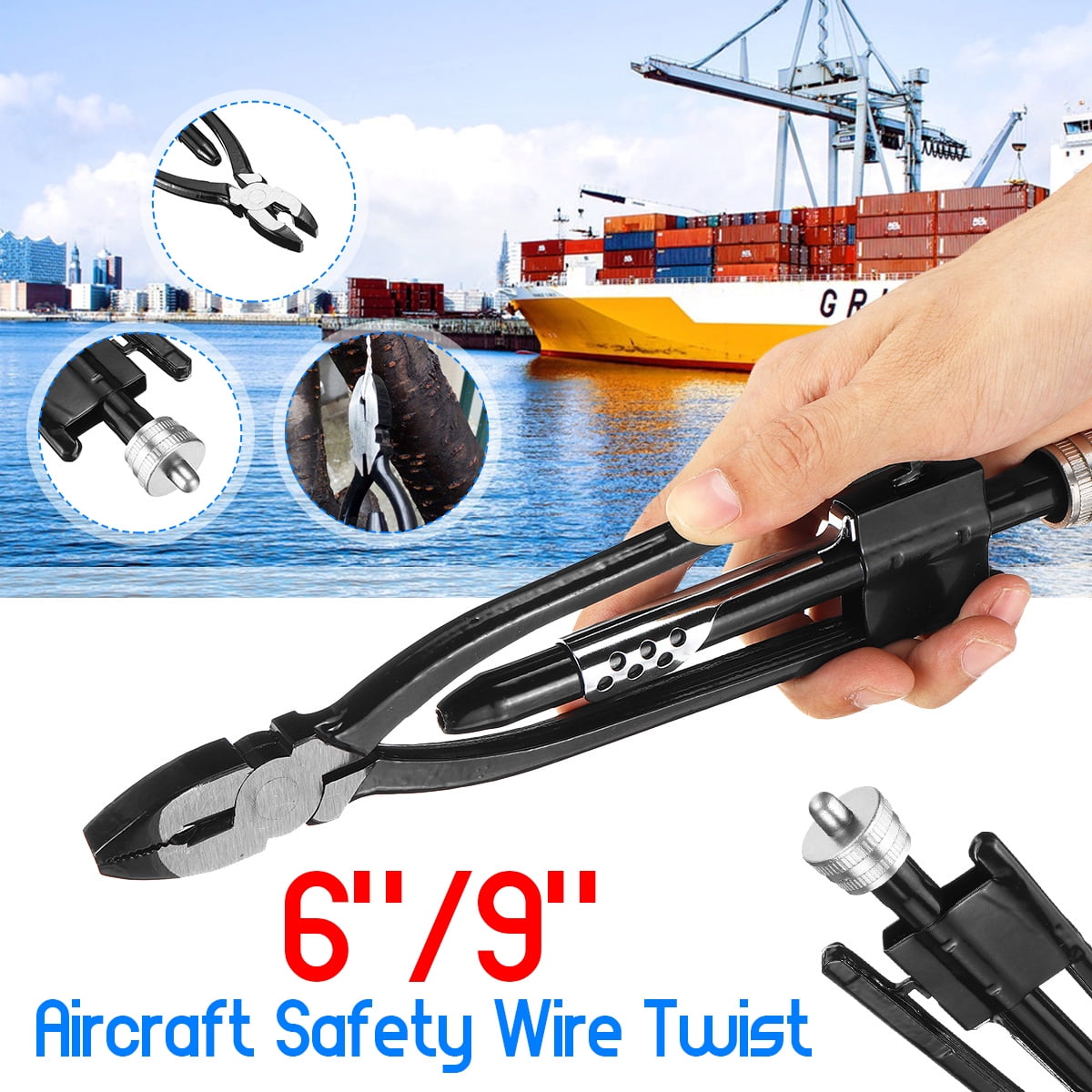 6'' / 9'' Aircraft Safety Wire Pliers Wiring Lock Twisting Tool Set ...