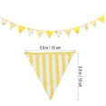 NUOLUX Pennant Flags Banner Yellow Stripes Bunting Garland 12 Triangle ...