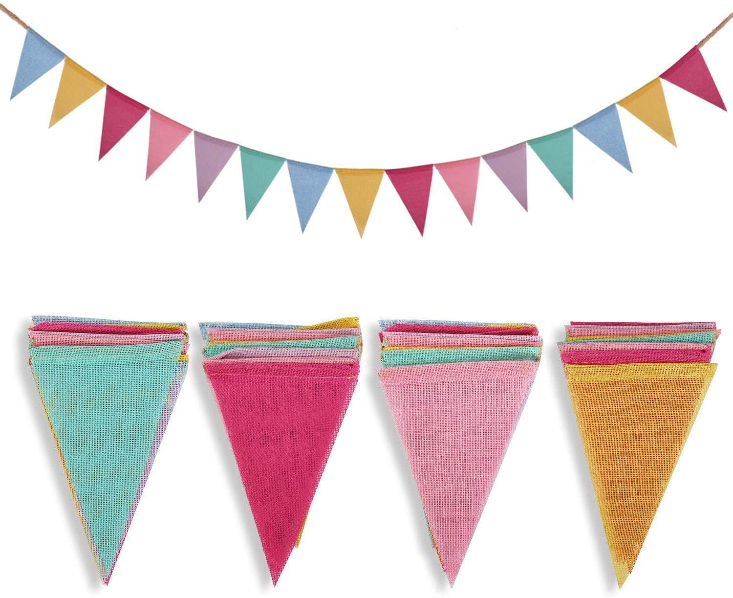 4 banderines de Navidad, 18 banderines de colores. Adepaton HFP-0577 ...