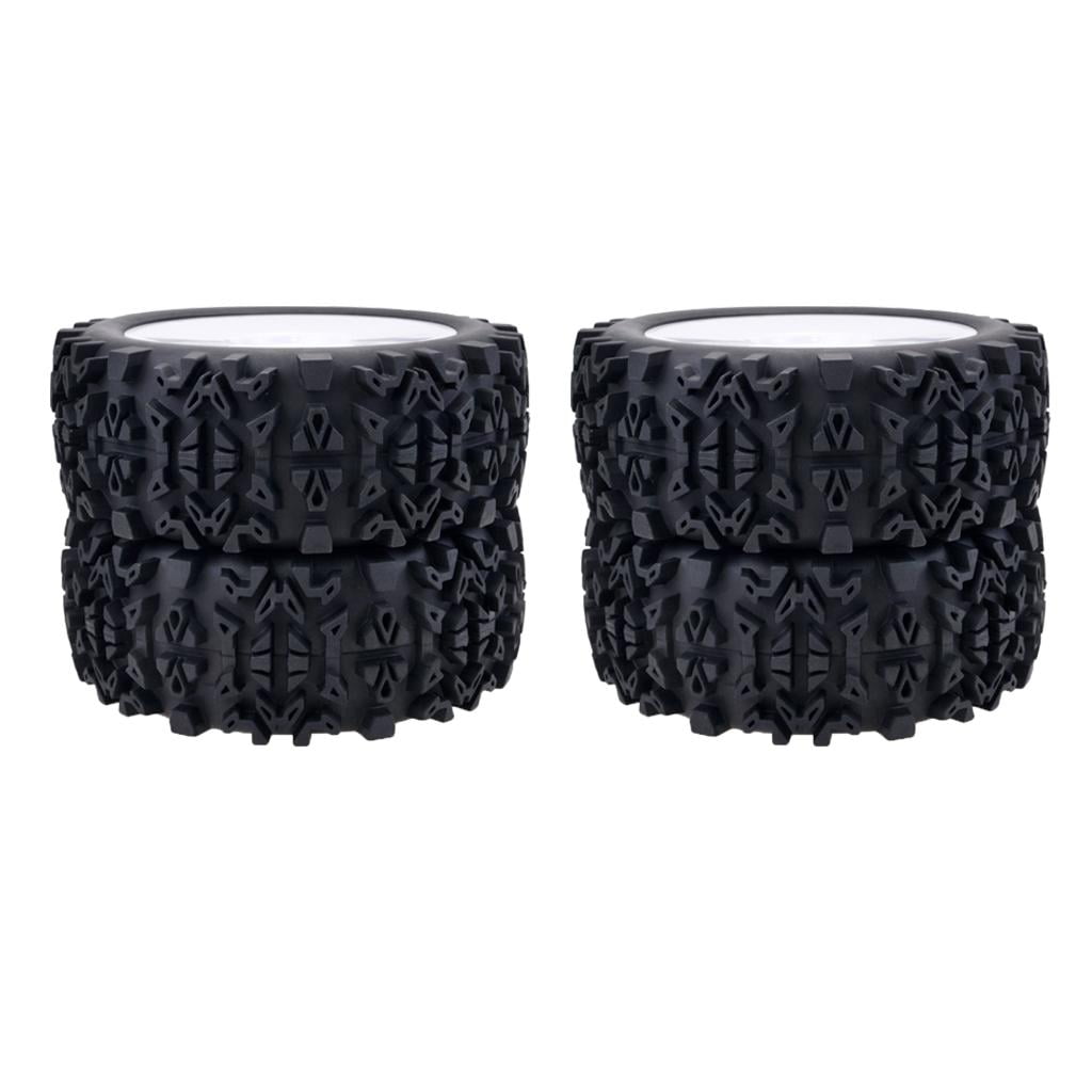 1/8 Scale Car Rubber Tires & Wheel Rim Model For RC Car - Walmart.com