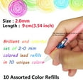 Mivont 200pcs 2.0mm Colored Mechanical Pencil Lead, 10 Unique Colors ...