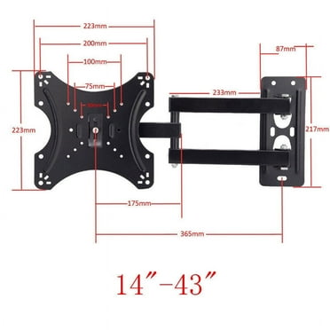 VideoSecu Tilt Swivel Full Motion TV Monitor Wall Mount for 19-37 ...