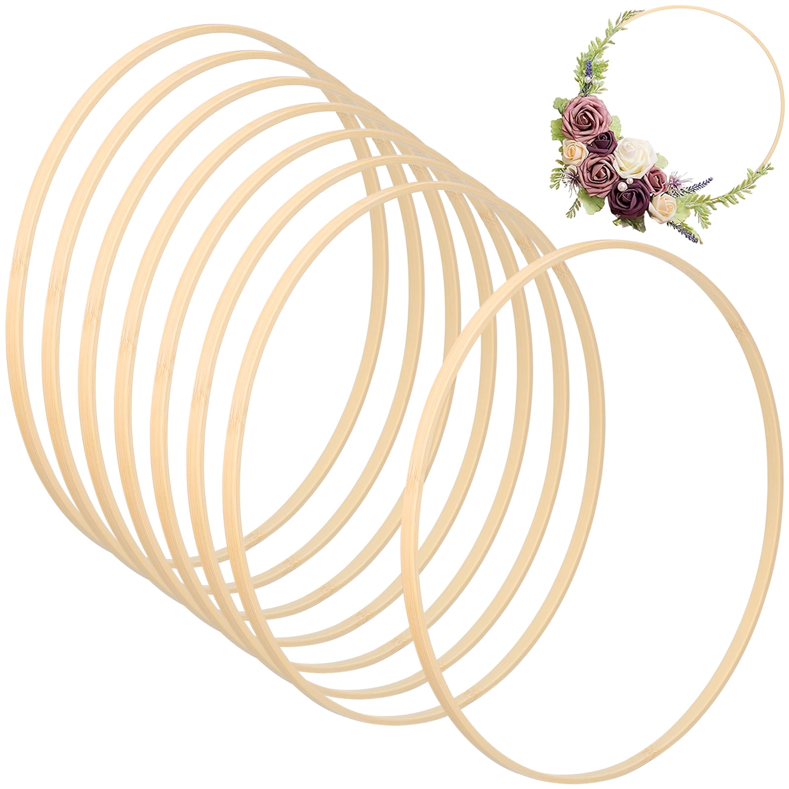 Click here for Fomiyes 8pcs Wreath Bamboo Hoops Macrame Hoops Dre... prices