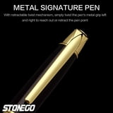 STONEGO Classic Luxury Ink Ballpoint Pen - Premium Black Ink, Medium ...