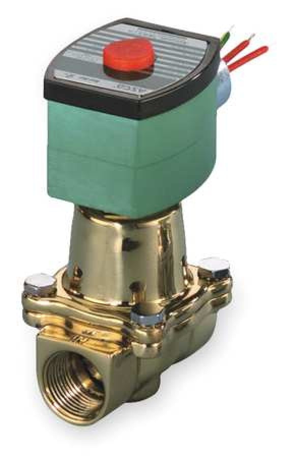 ASCO 8222G002LT 120V AC Brass Cryogenic Solenoid Valve, Normally Closed ...