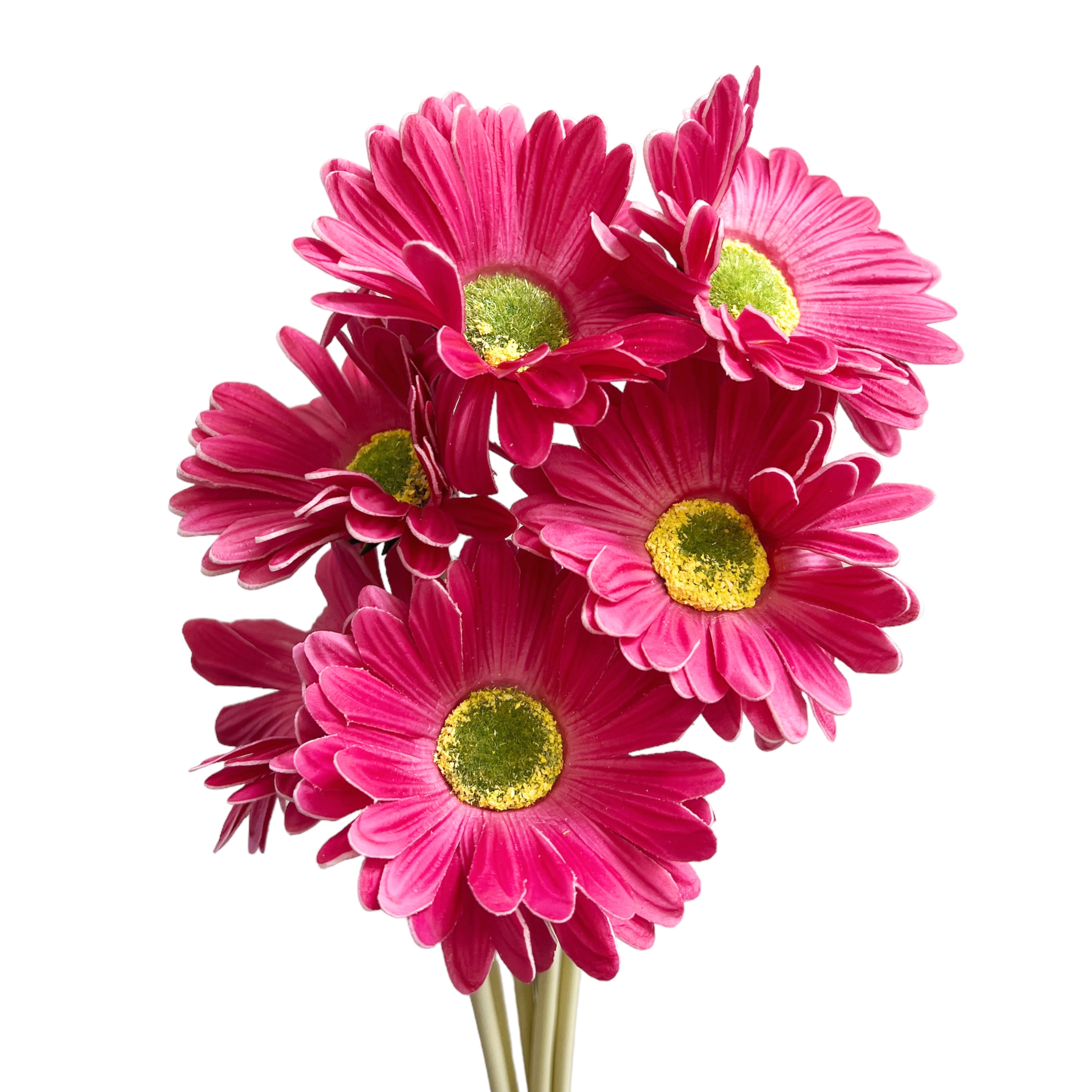 Artificial Real Touch Gerbera Barberton Daisy Stems (Set of 6 ...