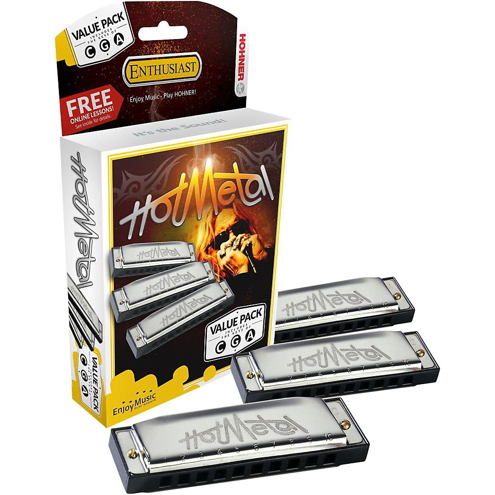 Hohner Hot Metal Harmonica Value Pack - Walmart.com