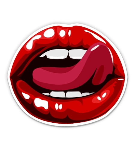 Sexy Lips Tongue - 12" Vinyl Sticker Waterproof Decal - Walmart.com