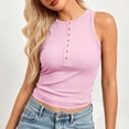 BUIGTTKLOP Ribbed Knit Tank Tops for Women Sleeveless Shirts Button up ...