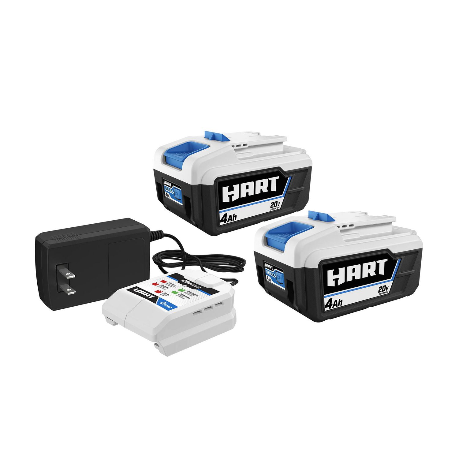 HART 20-Volt Lithium-Ion 2-Pack 4.0Ah Battery and Charger Kit - Walmart.ca