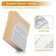Gray Scallop Pattern Design Thick U Shape Acrylic Napkin Holder Non ...