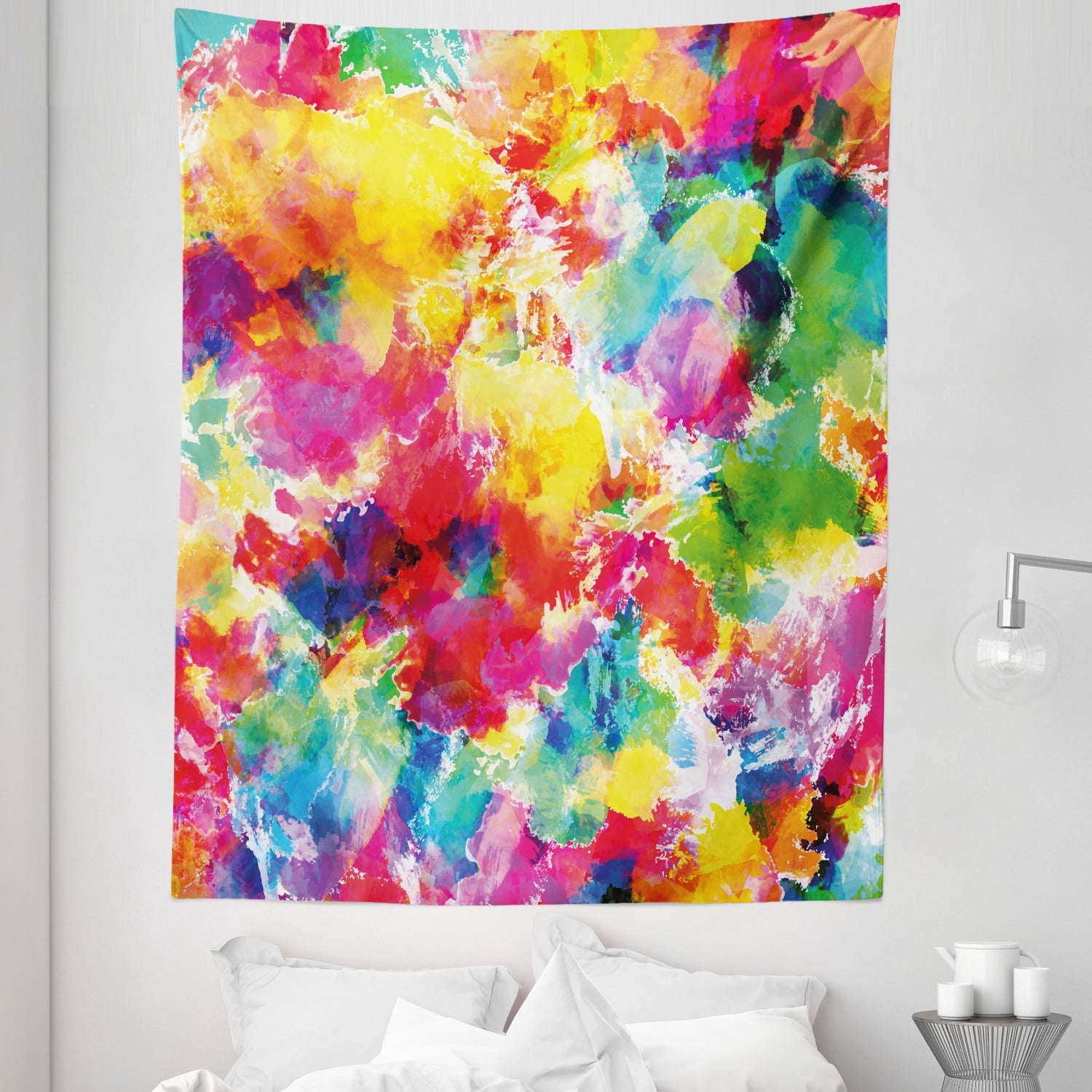 Pastel Tapestry, Oil Painting Style Abstract Watercolors Brushstrokes ...
