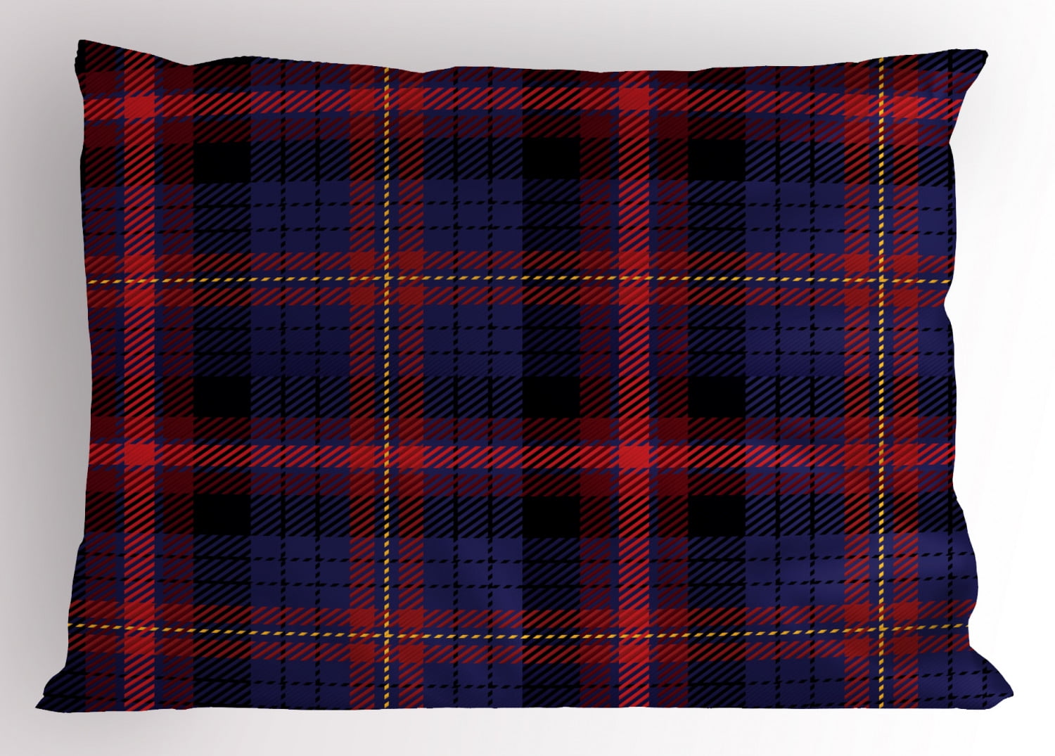 Checkered Pillow Sham Vibrant Colored Old Fashion Pattern Folkloric ...