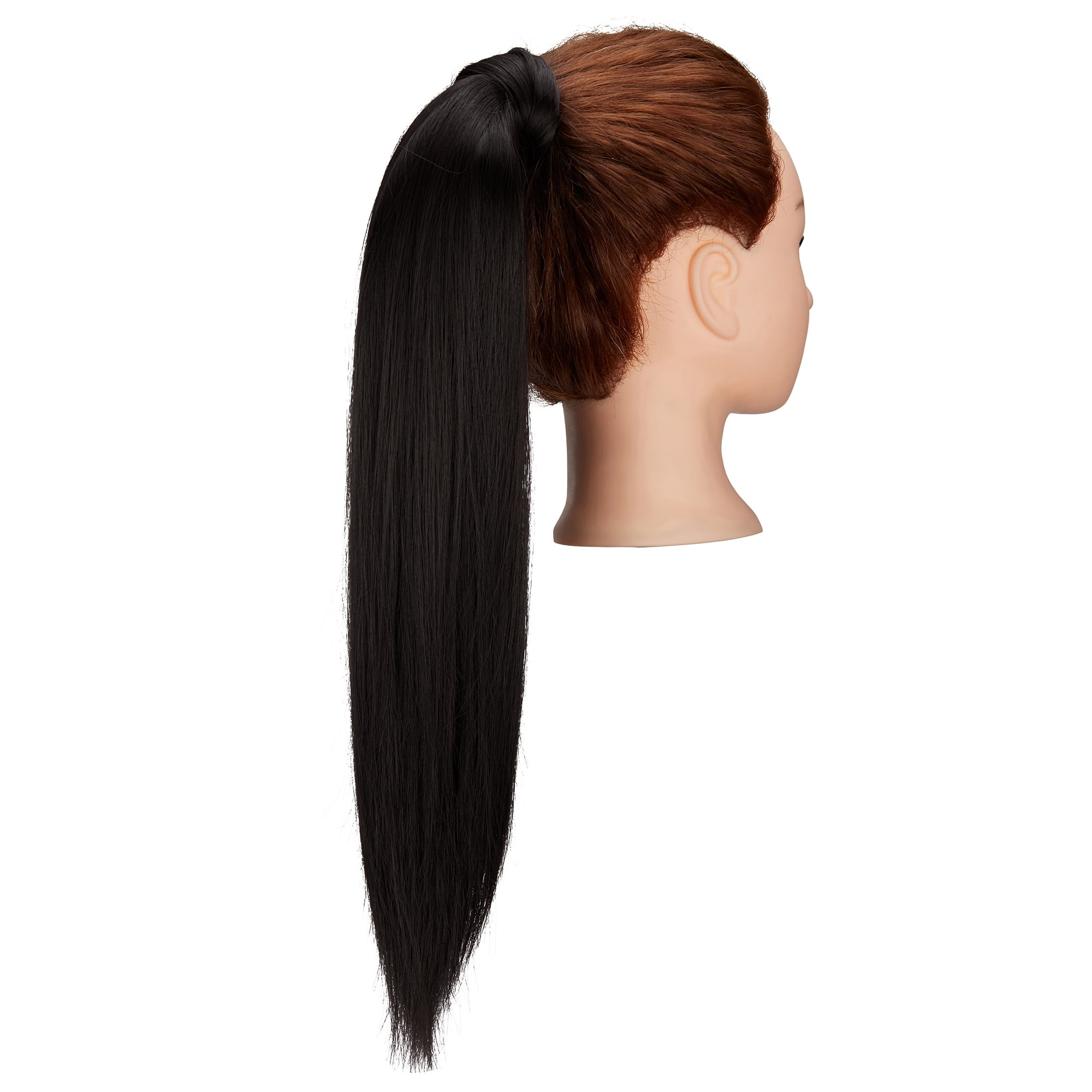 LELINTA 20/28 Inch Afro Long Straight Ponytail Extension Magic Paste ...