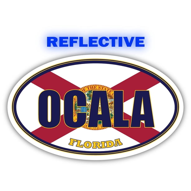 Ocala City Florida State Flag | FL Flag Marion County Oval State Colors ...