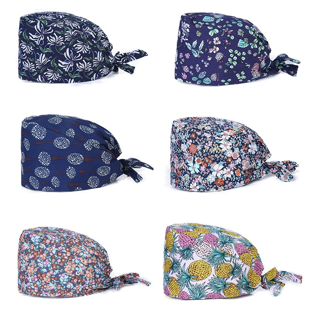 Surgical Scrub Hat, Doctor Nurse Surgery Cap with Sweatband and ...