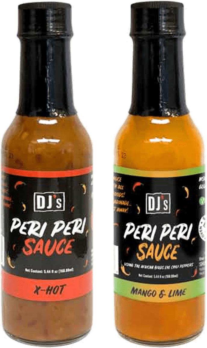 DJ's Mango Lime & Extra Hot Peri Peri Sauce, Variety 2-Pack 5.44 fl. oz ...