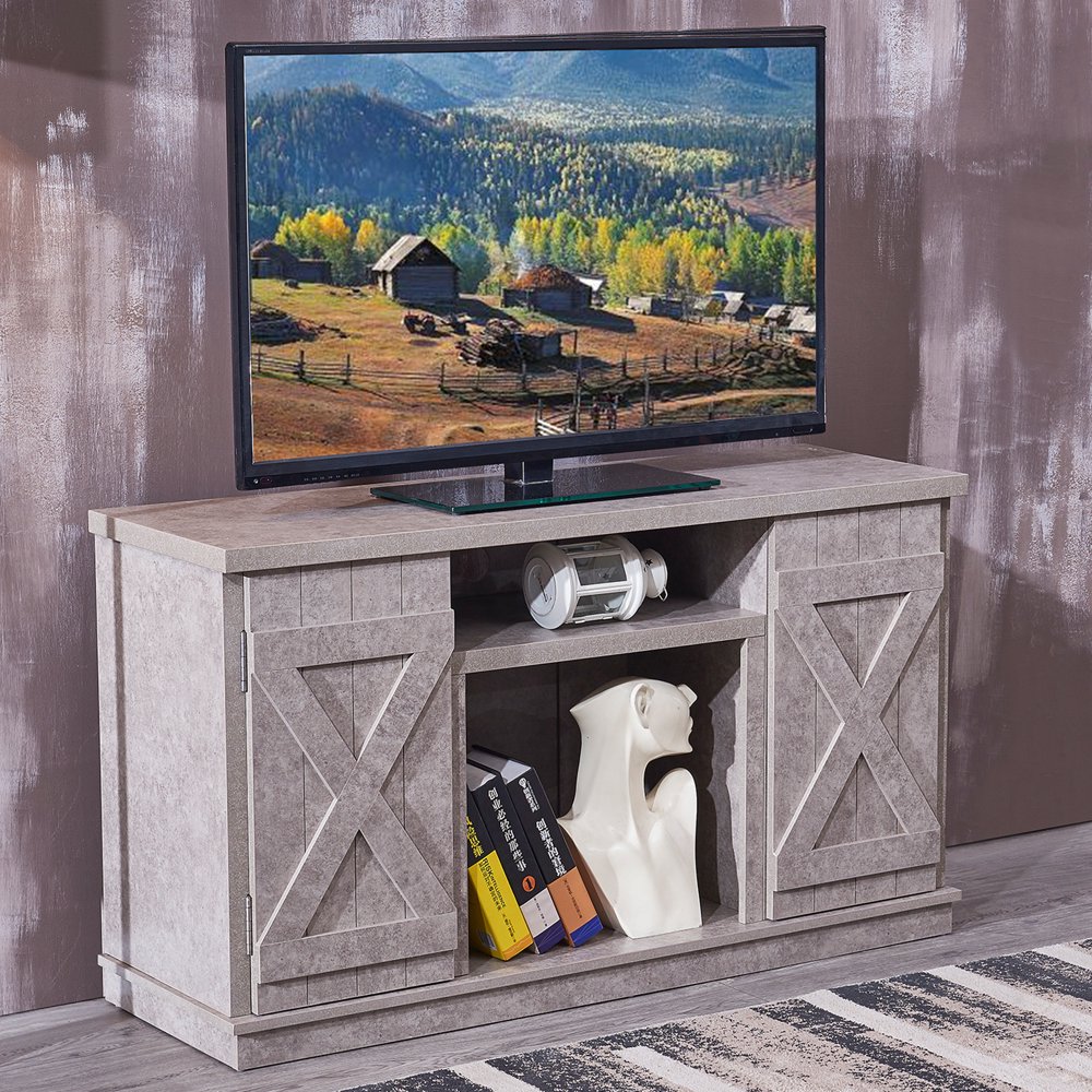 Harper&Bright Designs Wood TV Stand Cabinet Entertainment Media Console ...