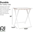 5-Pack XL Indoor TV Tray Set for Living Room or Kitchen, Foldable Space ...