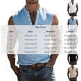BangWanChi Men's Solid Color Sleeveless Button Round Neck Casual And ...
