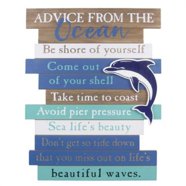 Ocean Rules Seashell Beach Design 12 x 12 Wood Pallet Design Wall Art ...