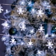 Rosnek Christmas Snowflake String Lights, LED Battery Operated Fairy ...