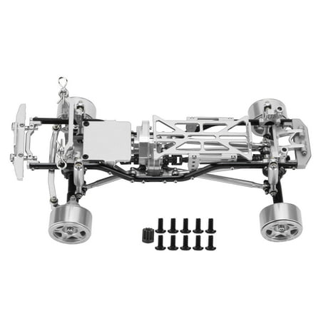 RC Car Chassis Frame Kit Aluminium Alloy Frame with Wheel Hubs for ...