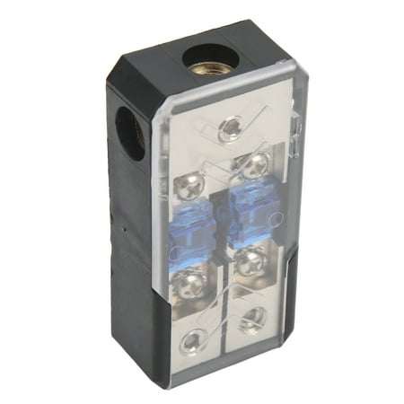 Power Distribution Block, 1 In 2 Out 2 Way Fuse Holder 60A For Car ...