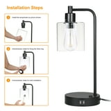 Neoglint Set of 2 Industrial Table Lamps, Black, Touch Control, 3-Way ...