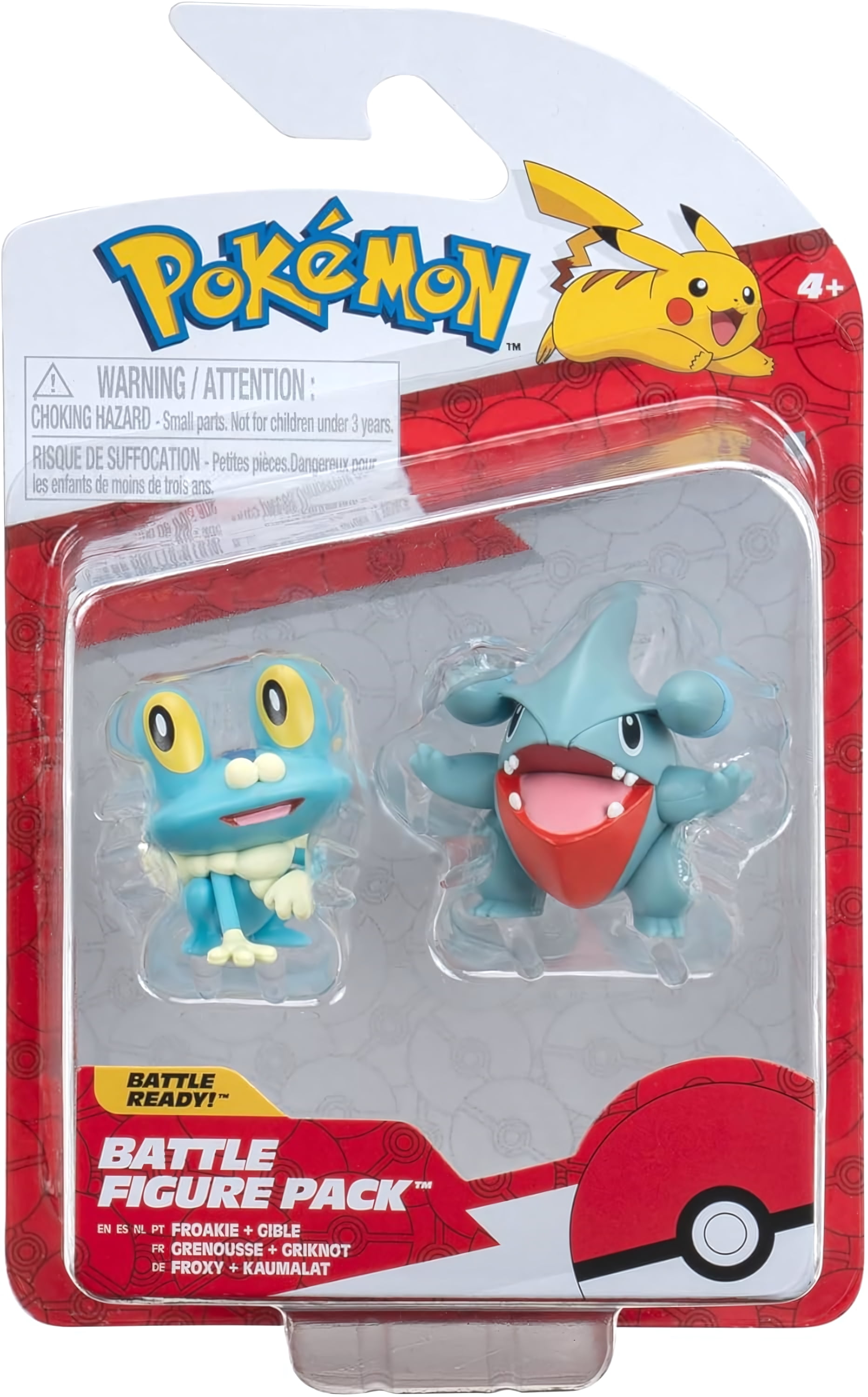 Pack Figuras Pokémon Battle Feature Ready Figure Froakie Gible ...
