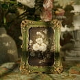 4x6 Vintage Picture Frame, Antique Green Ornate Photo Frame for Wall ...
