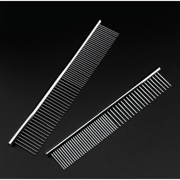 Pet Metal Double Row Teeth Brush, Dog Cat Grooming Hair Comb Rake Tool ...