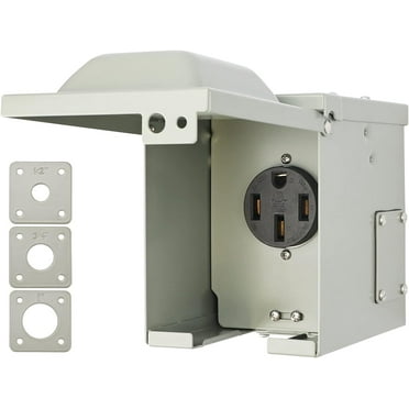 BENTISM 20/30/50A Temporary RV Power Outlet Box Electrical Outdoor ...