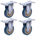 4 Pack Heavy Duty 50mm Swivel Caster Wheels - 2400kg Capacity Rubber ...