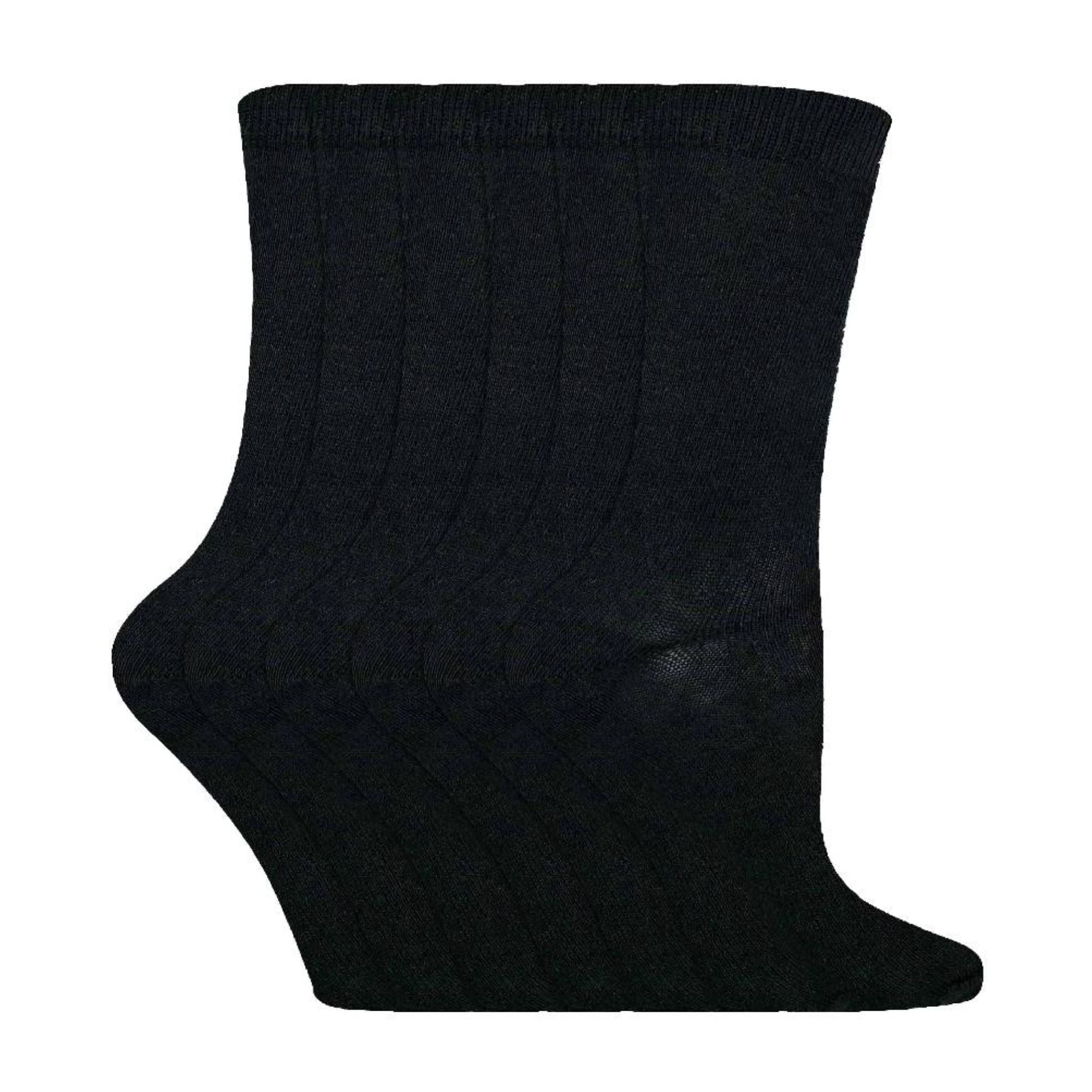 Sock Snob - 6 Pairs Kids Boys Girls Mid Calf Solid Color Casual Cotton ...