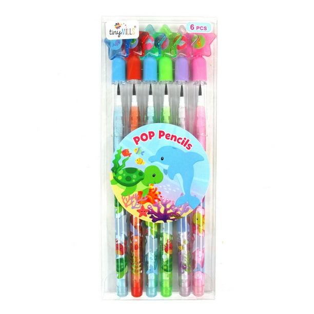 Ocean Animals Stackable Point Pencils - Set of 6 - Walmart.com