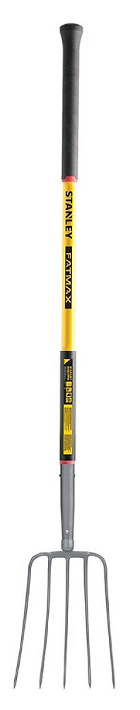 60" Black and Yellow Steel Manure Rake with Fiberglass Handle - Walmart ...