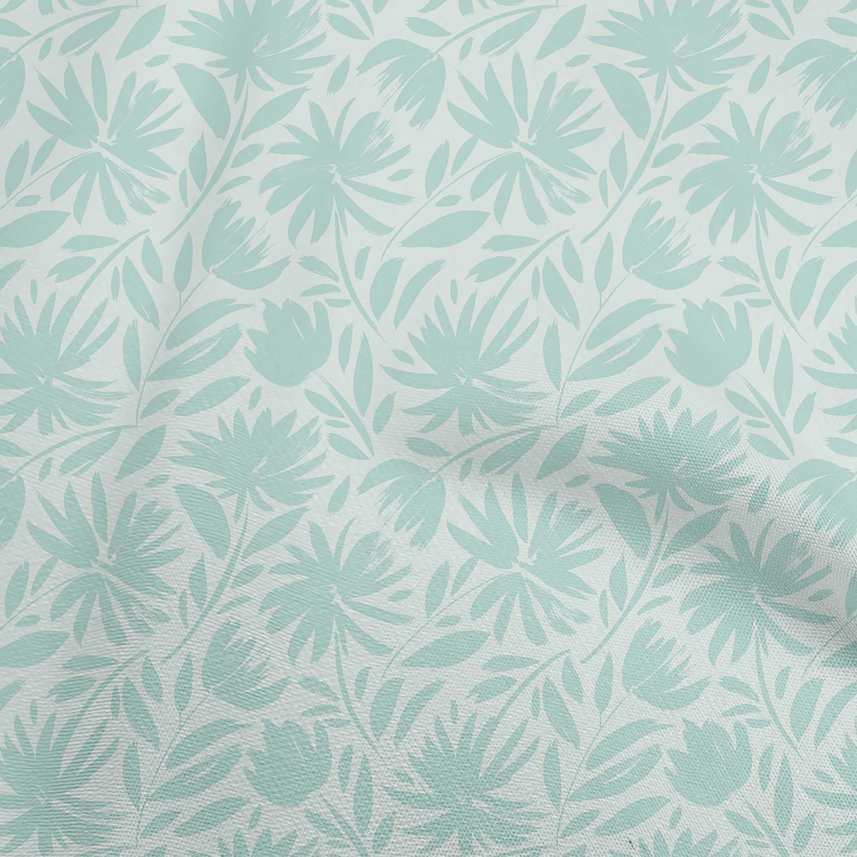 oneOone Velvet Baby Blue Fabric Abstract Floral Fabric For Sewing ...