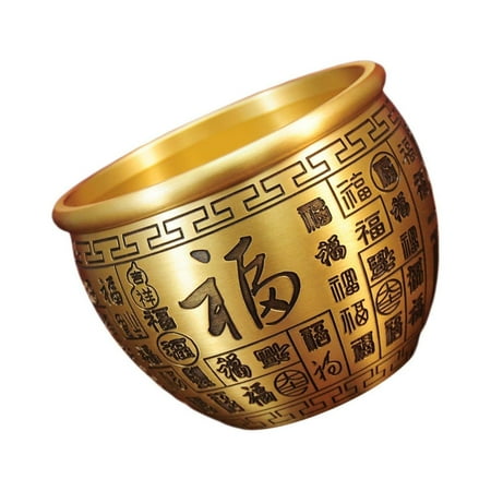 Treasure Basin Sculpture Gift Wealth Money Vase Table Centerpiece ...