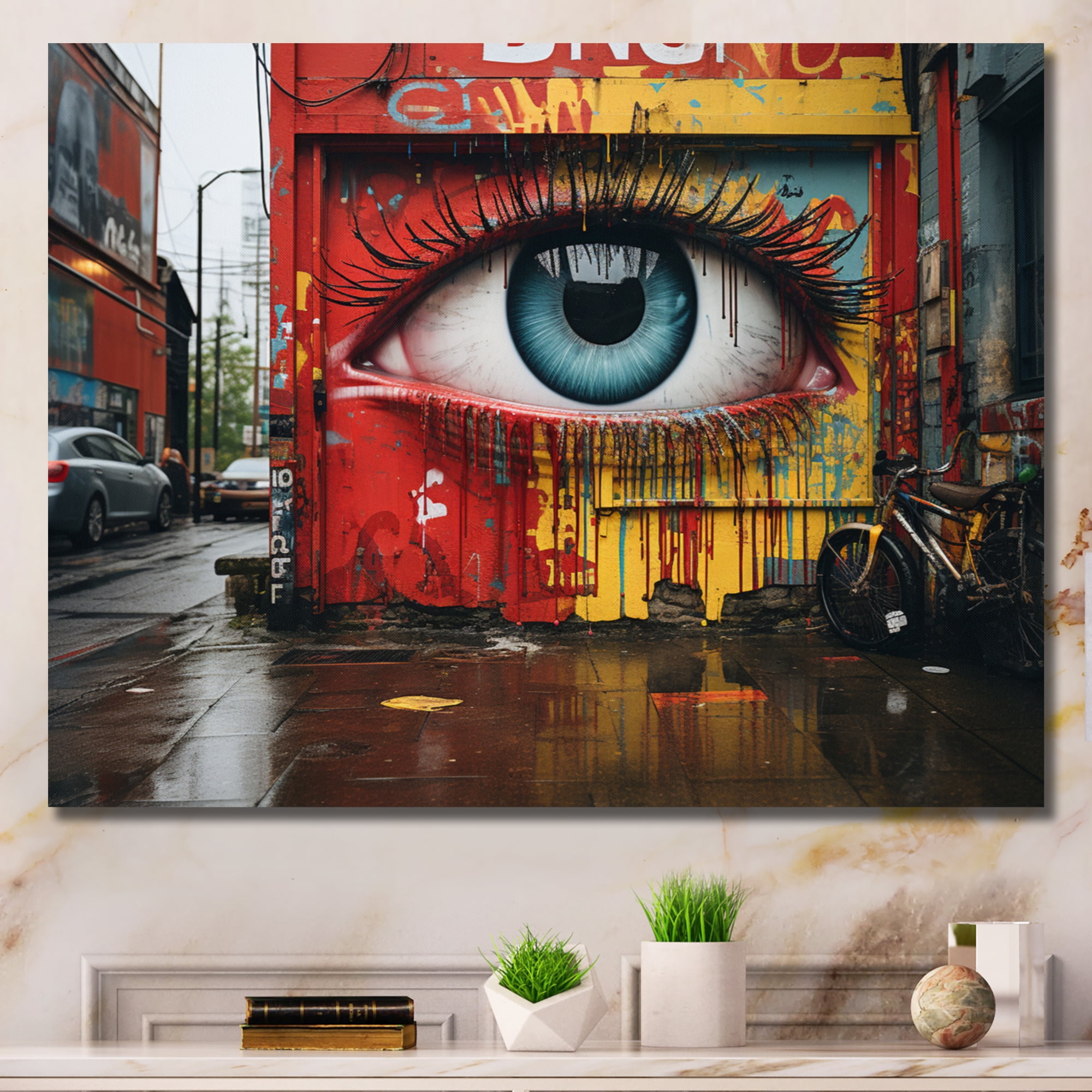 Click here for Designart Canada Wall Art  Toronto City Graffiti I... prices
