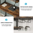 TribeSigns 3-Piece Bar Table Set with Stools, Tall Industrial Wine Rack ...