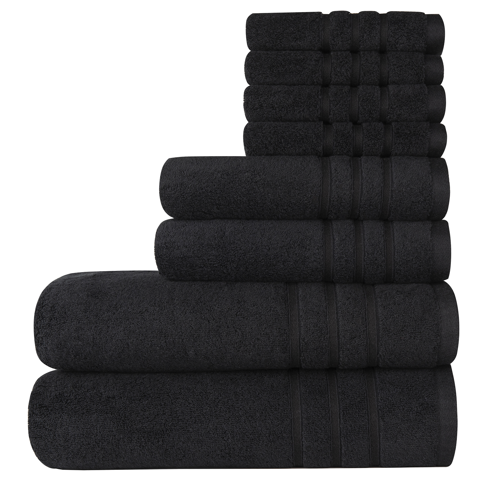 DIAOJIA Bath Towels Soft Cotton Set 8 Turkish Cotton Premium Luxury
