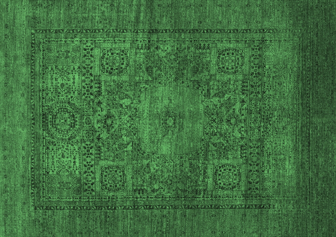 Ahgly Company Indoor Rectangle Abstract Emerald Green Modern Area Rugs ...