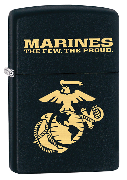 Zippo Lighter: USMC Marine Corps Logo - Black Matte 79707 - Walmart.com