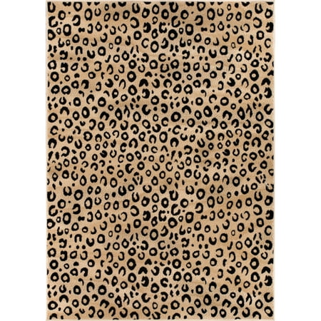 Well Woven Dulcet Leopard Animal Print Area Rug, Black - Walmart.com
