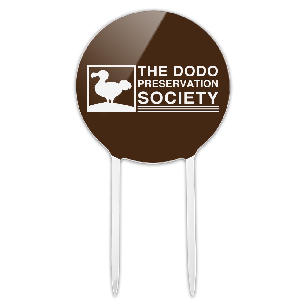 Acrylic Dodo Bird Preservation Society Cake Topper Party Decoration for ...