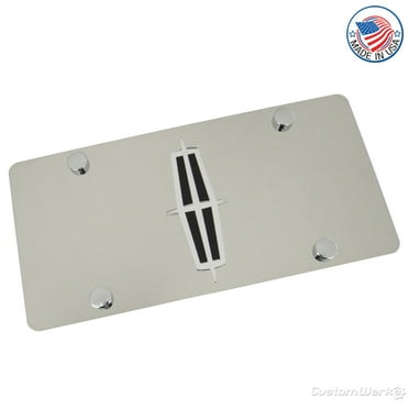 Lincoln 3D Logo Chrome Stainless Steel License Plate - Walmart.com