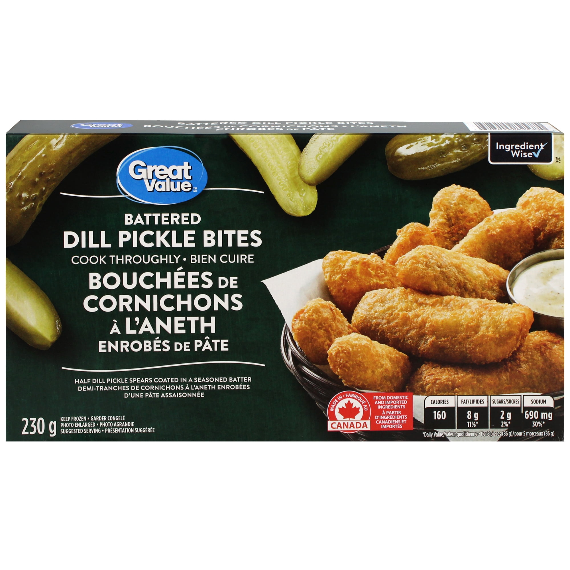 Click here for Great Value Battered Dill Pickle Bites 230 G prices
