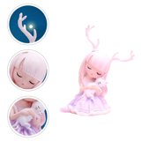 MLINS Resin Deer Statue Pink Garden Home Office Decor Birthday ...