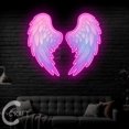 C-CRAFT Angel Wing Acrylic Neon Sign 23 inch for Home Bar Wall Art ...